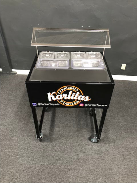 (#129) Salad bar with design – LA Taco Carts