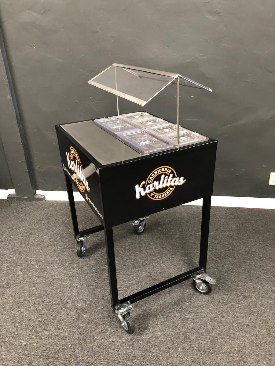 (#129) Salad bar with design – LA Taco Carts