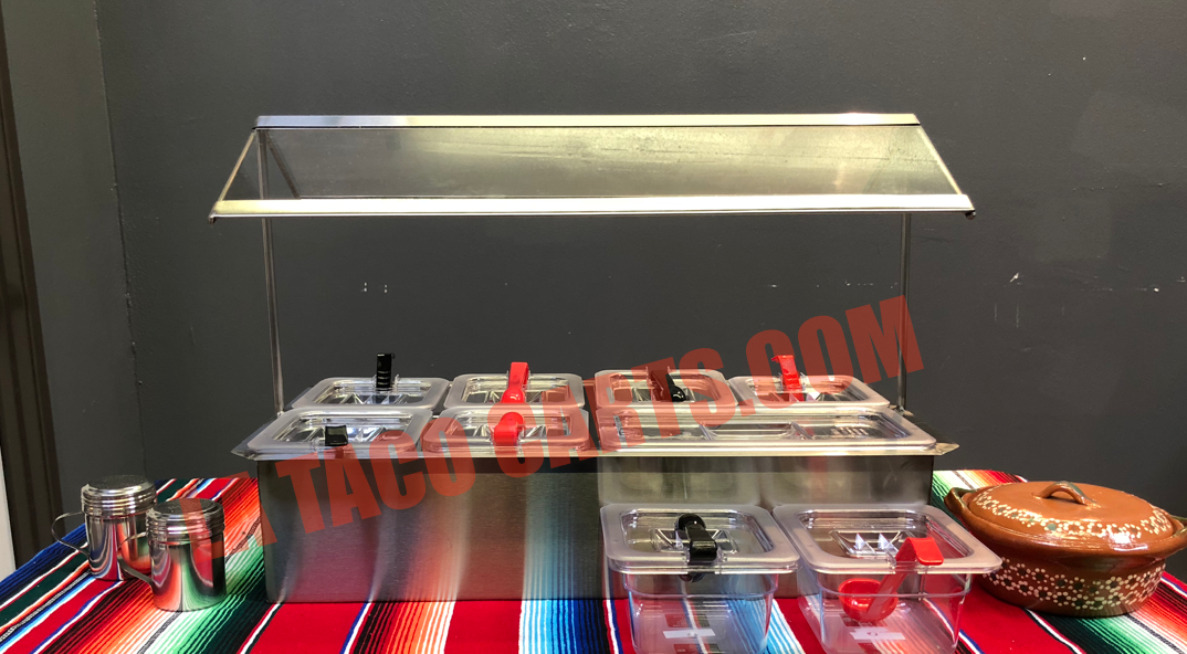 (#8) The Deluxe Salad Bar W/Sneeze Guard – LA Taco Carts