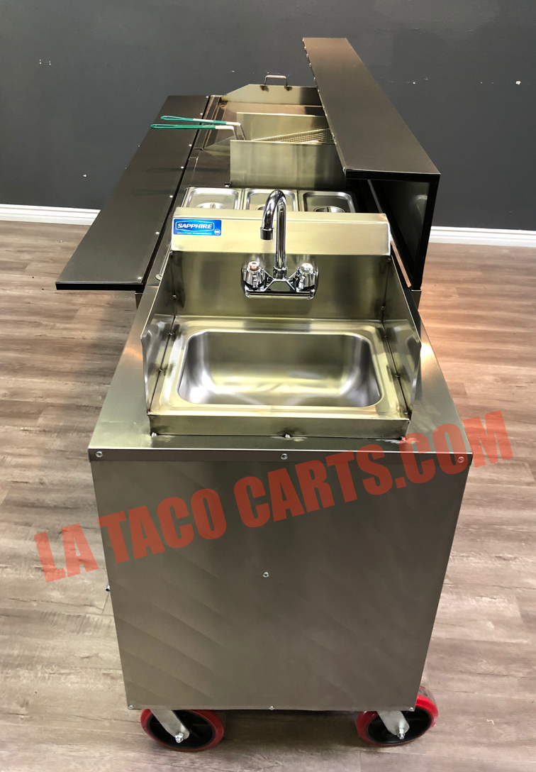 (#57) The Silver Bullet with Sink – LA Taco Carts