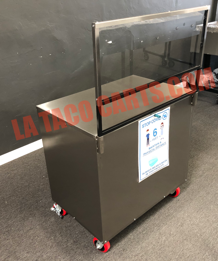 (#110) Service Cash Register Cart W/Front Sneeze Guard – LA Taco Carts